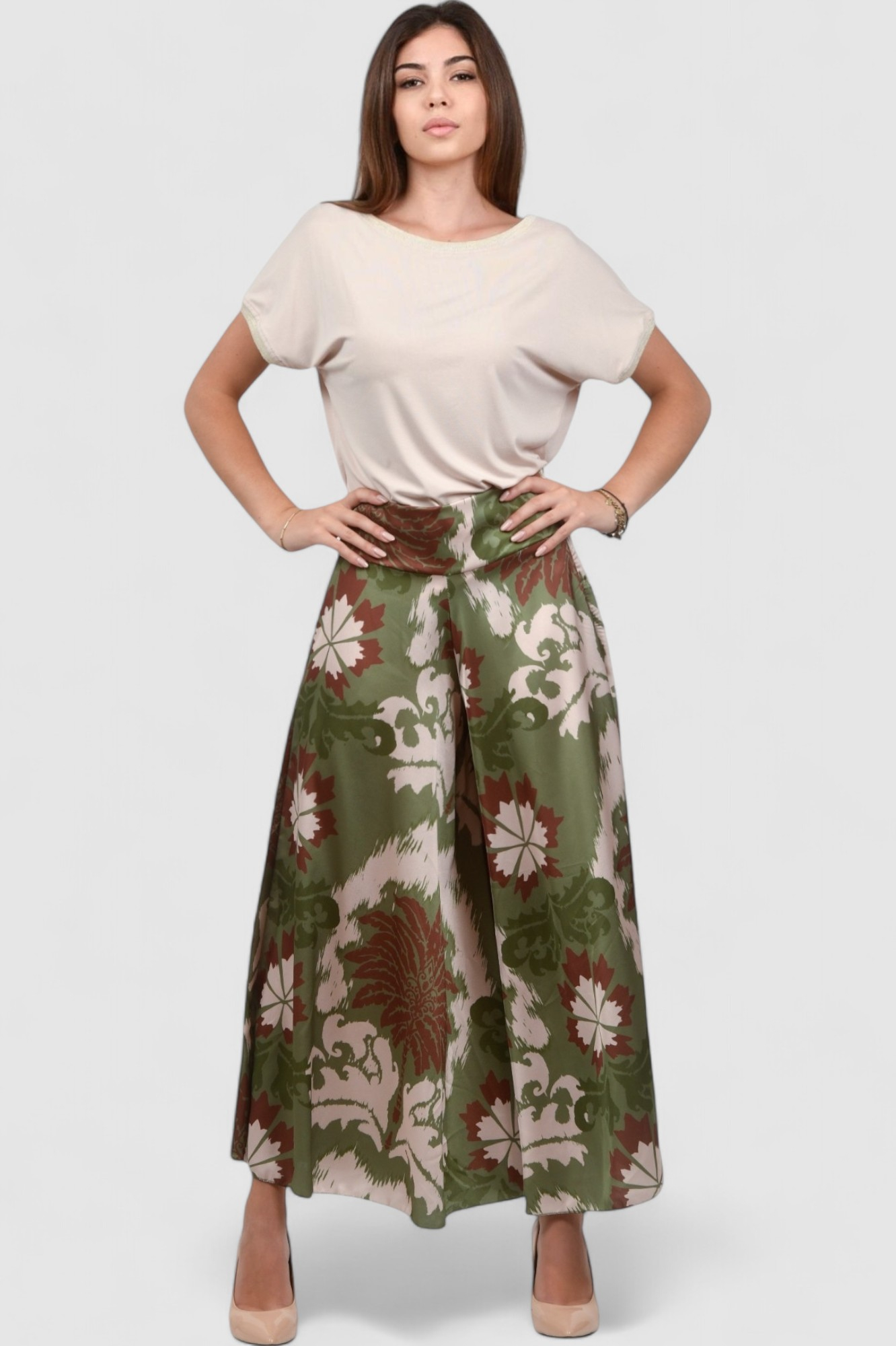 Ženske zelene suknja hlače Goldie | MyEllena